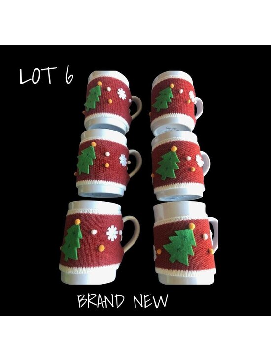 Threshold | Holiday | Set Of 6 Threshold Stoneware Christmas Cups With ...